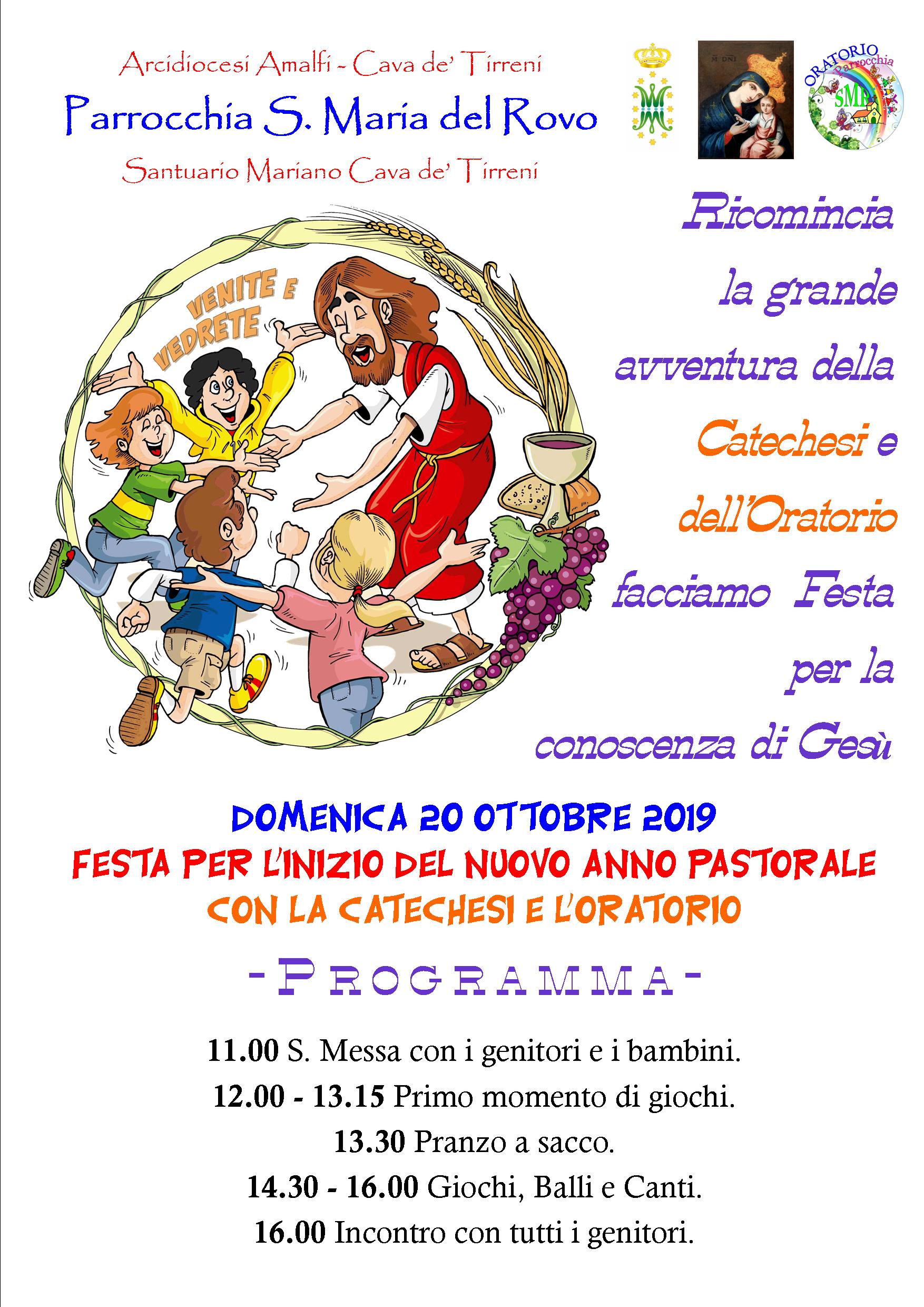 Nuovo anno Pastorale 2019 - 2020 - Parrocchia Santa Maria del Rovo Nuovo anno Pastorale 2019 - 2020 - Parrocchia Santa Maria del Rovo